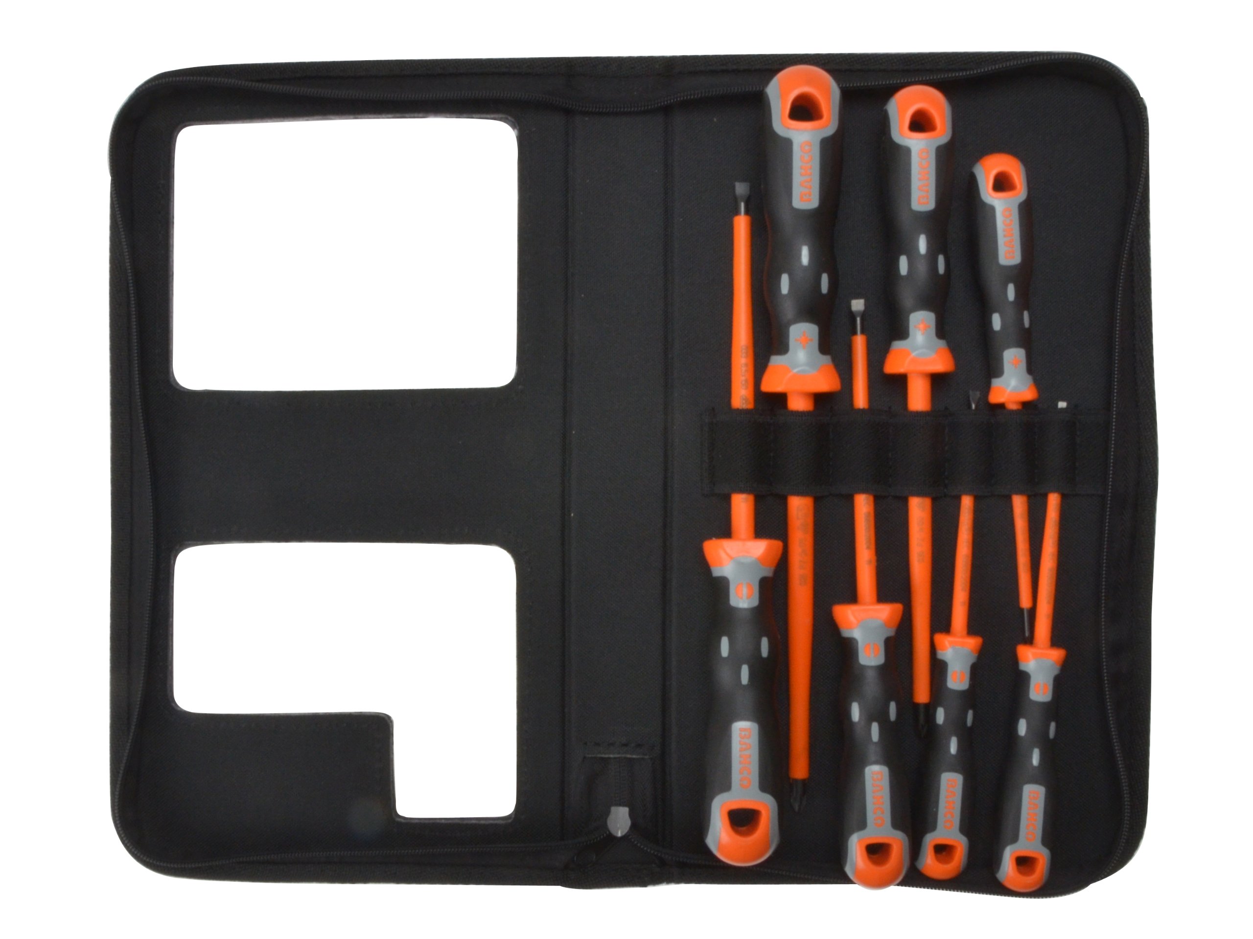 Bahco 202.032 Tekno+ VDE Insulated Safety Screwdriver Set, 7 Pieces