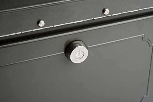 Architectural Mailboxes 6200Z-10 Oasis Classic Locking Post Mount Mailbox, 18"D x 11.5"W x 14"H ,Graphite Bronze