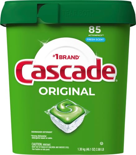 Cascade ActionPacs Dishwasher Detergent, Fresh Scent, 85-Count