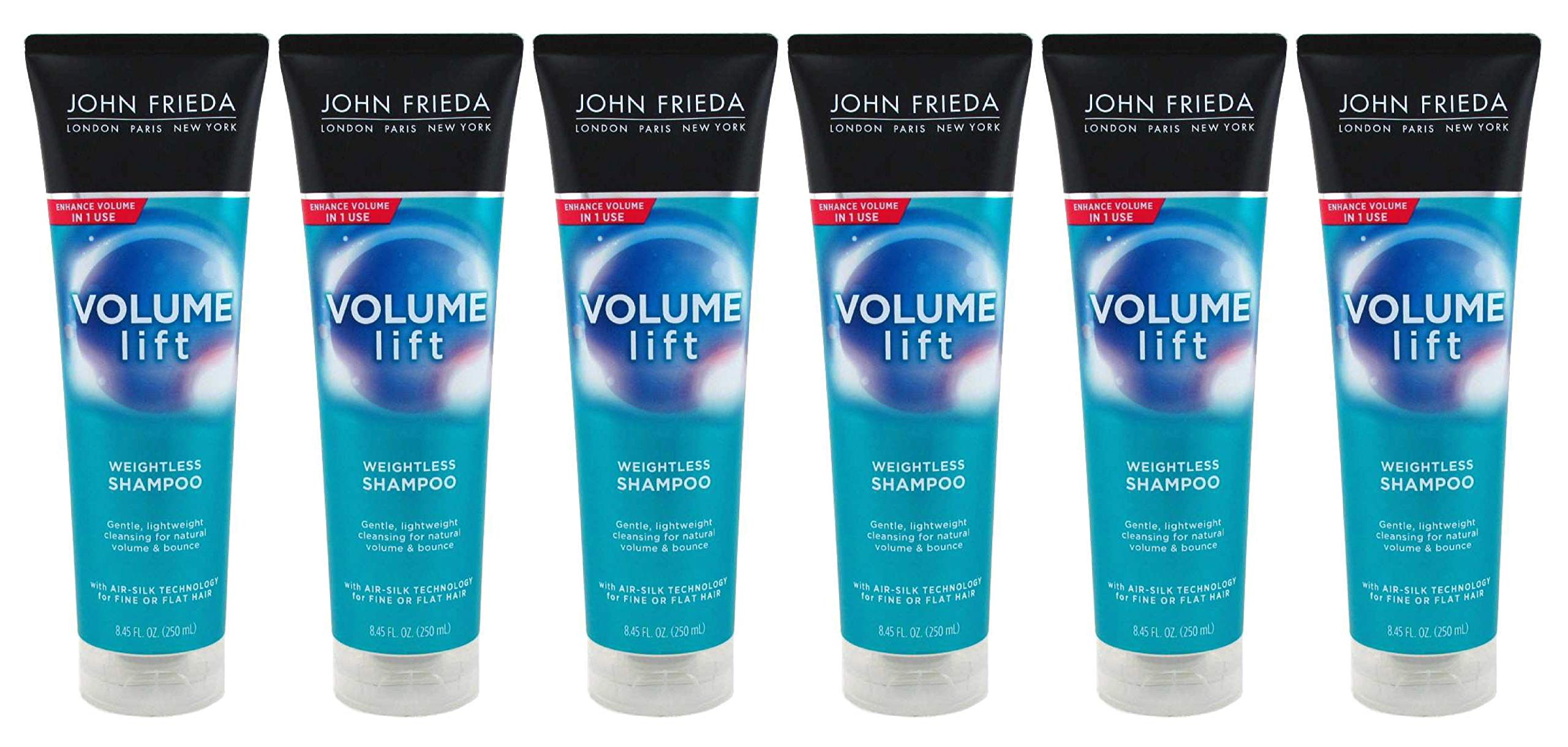 John Frieda Shampoo Luxurious Volume Tube 8.45 Ounce (249ml) (6 Pack)