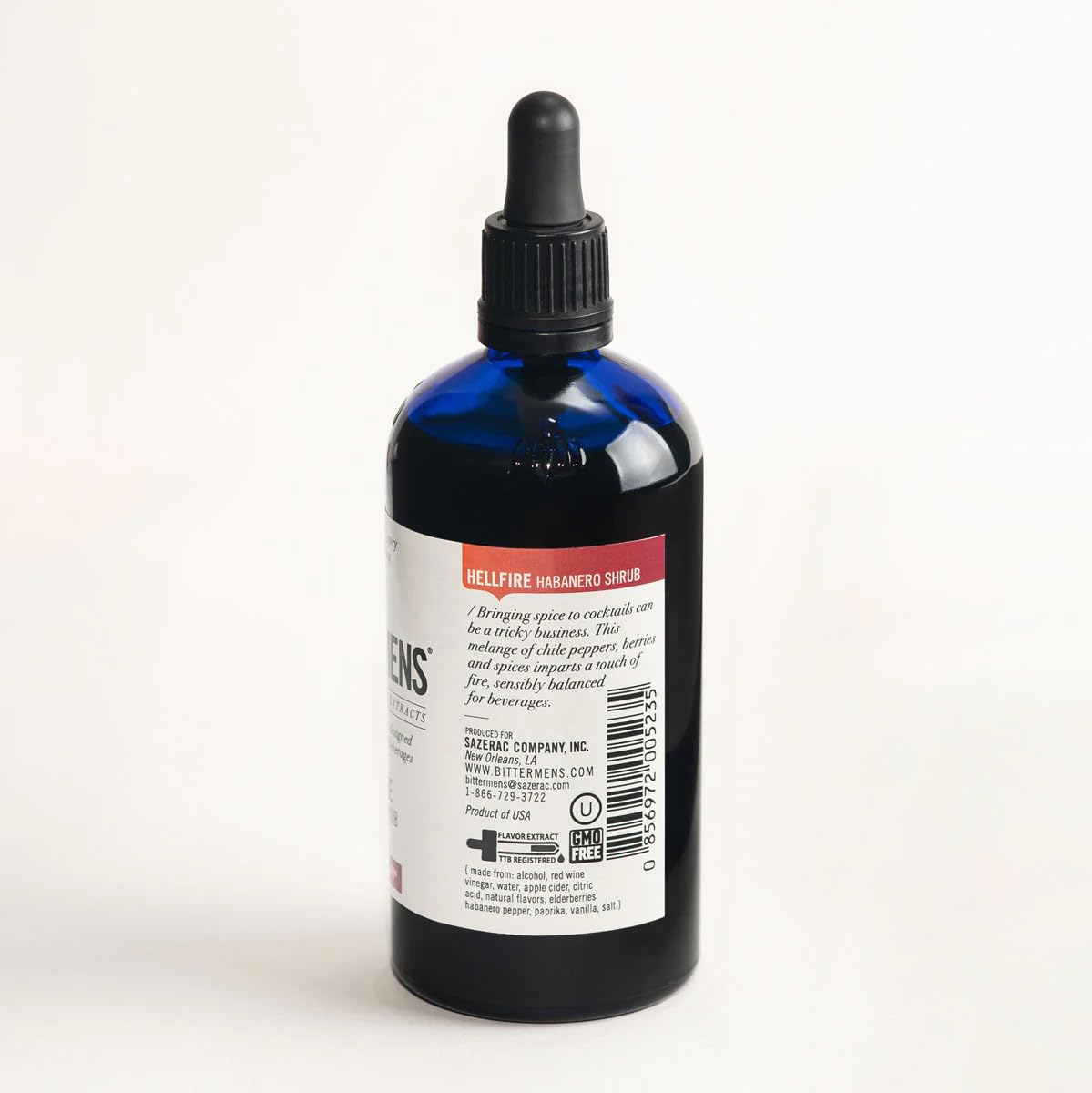 Bittermens Hellfire Habanero Shrub Cocktail Bitters, 5oz - For Modern Cocktails, A Hot Sauce Specifically Disigned for Cocktails and Other Beverages
