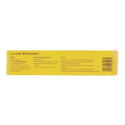 Reiner SCT cyberJack RFID Komfort Chipkartenlesergerät (USB 2.0) Schwarz