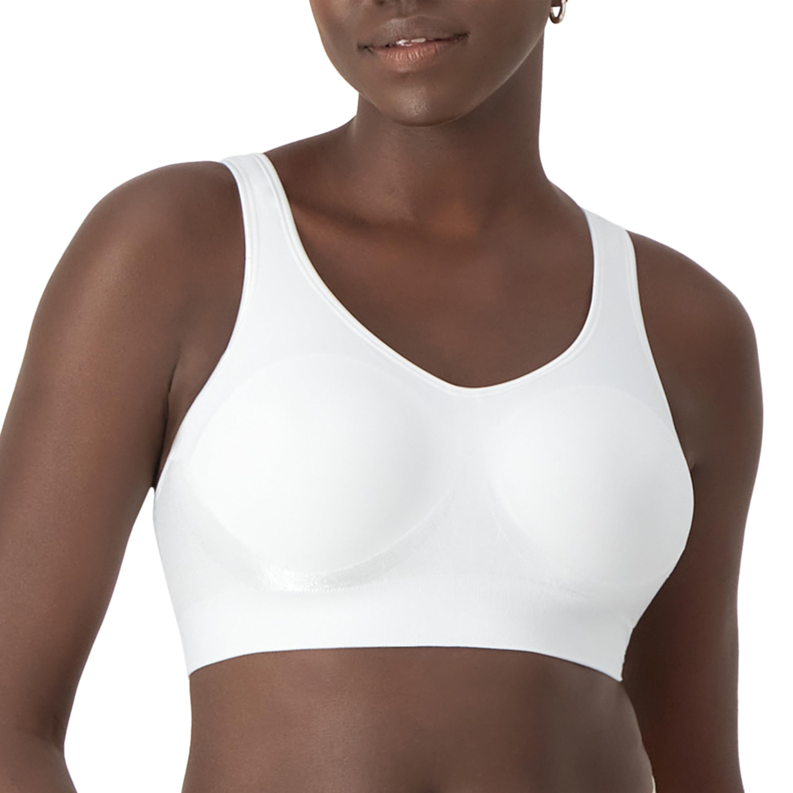 Bali Women's Comfort Revolution Shaping Wirefree Bra, White, Large