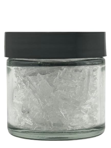 15 ML (0.5 FL OZ) Premium Menthol Crystals 100% Pure Organic and Natural in Glass Jar