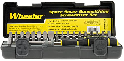 Wheeler Space Saver Screwdriver Set with Magnetic Screwdriver Handle, Bit Assortment and Storage Case for Maintenance