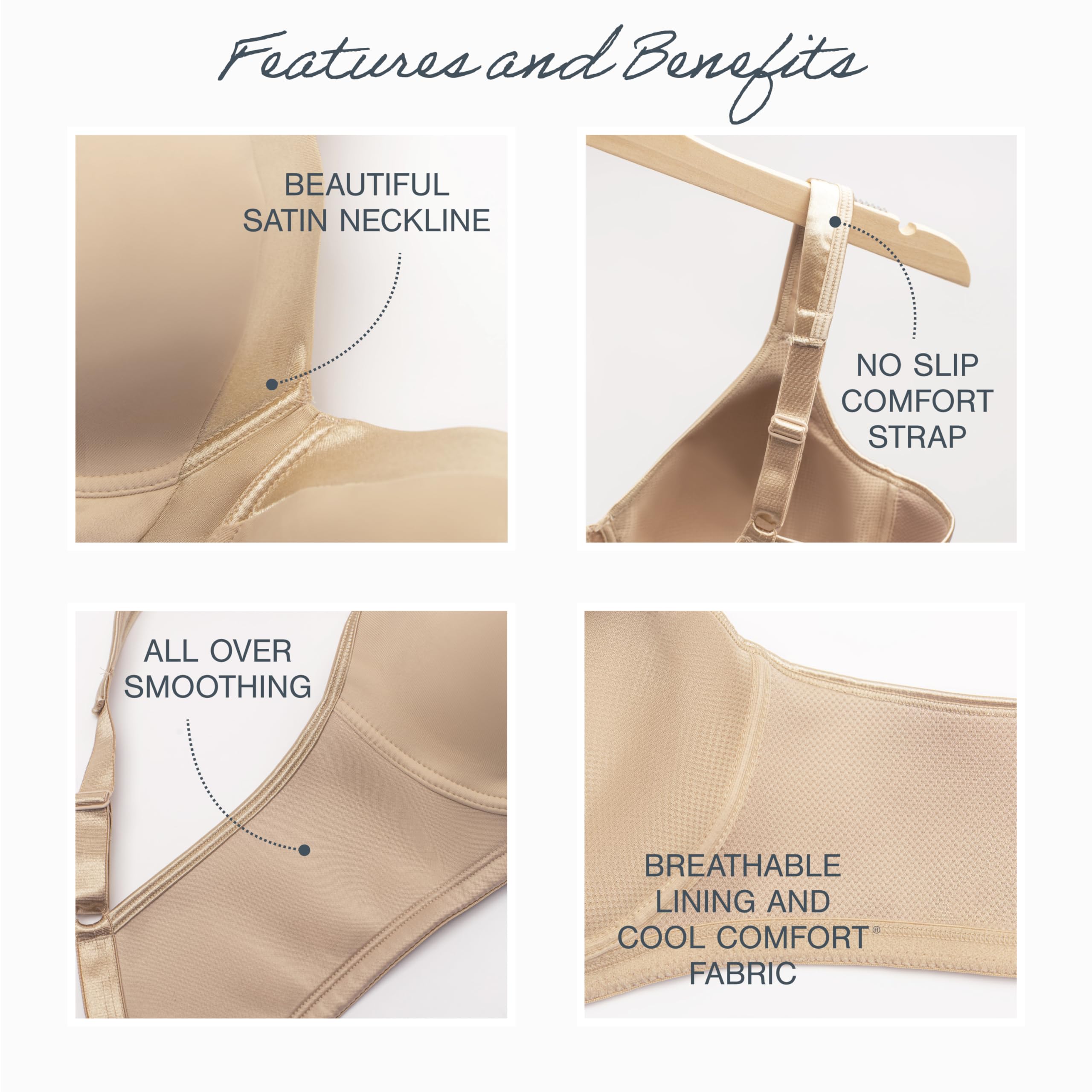 Playtex womens 18 Hour Silky Soft Smoothing Wireless Us4803 Available With 2-pack Option Bras, Private Jet, 40DDD US