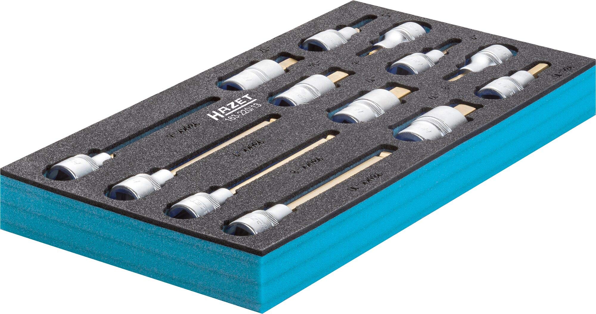 HAZET 163-220/13 Hexagon Profile Screwdriver Socket Set - CVD-Tin Coated