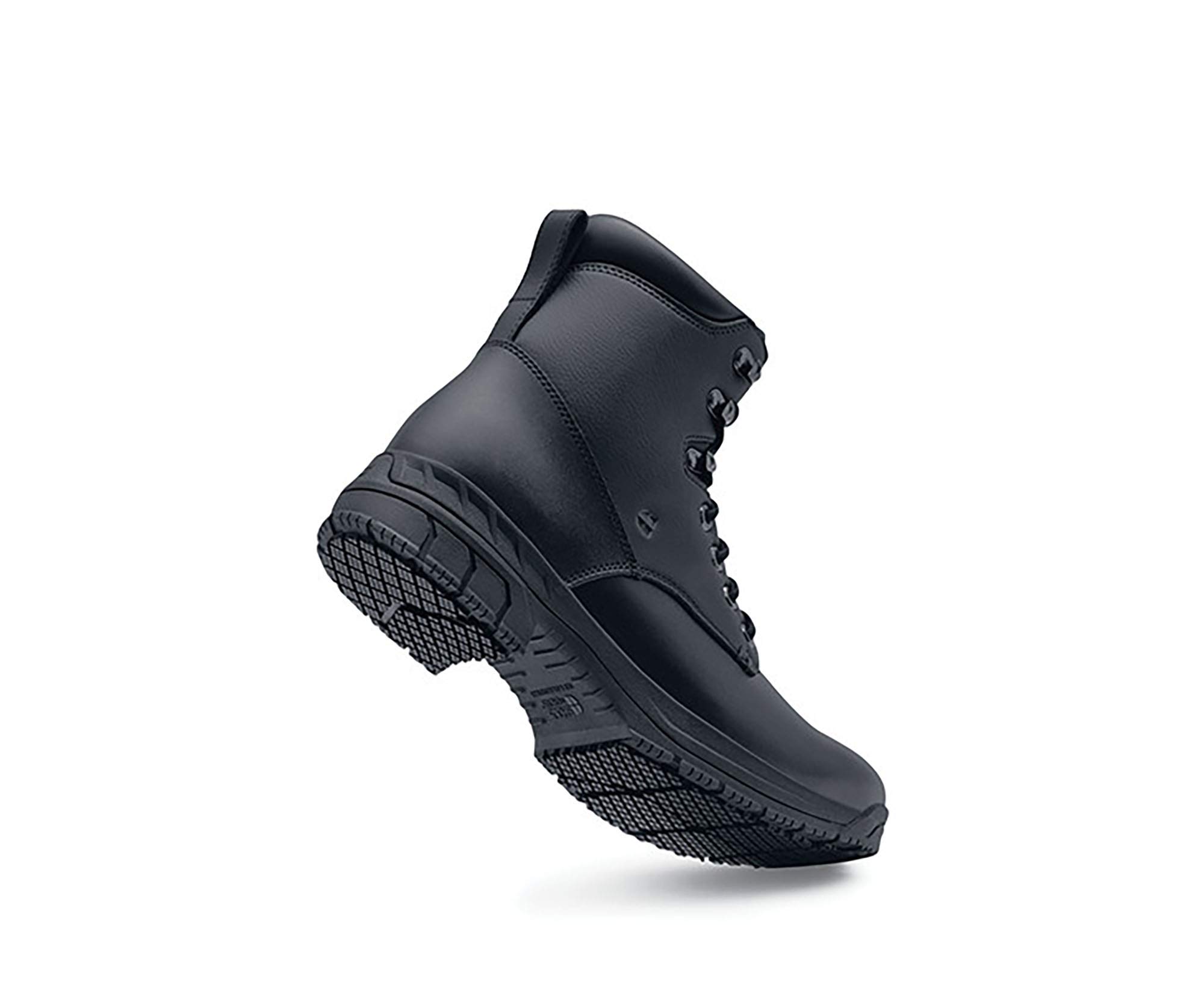 Shoes for Crews Rowan, Men's Steel Toe (ST) Work Boots, Slip Resistant, Water Resistant, Black, Size 16 Wide