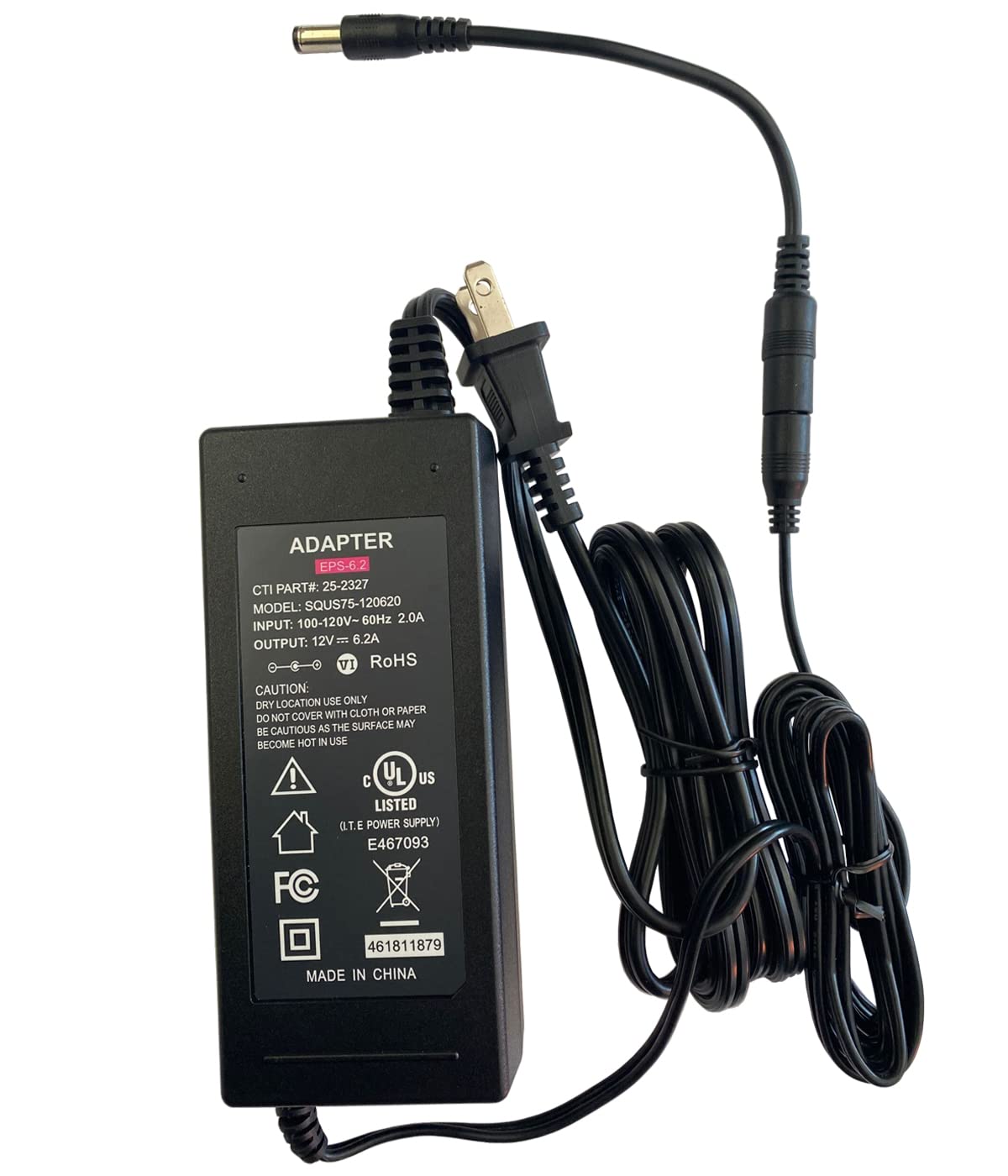 UL Listed 12V AC/DC Adapter Compatible with Meade DS-114 AT ETX LS 6 LX LT RCX ACF MAX CST LXLS LXLT LXCST Scope 07584 EXT-90 ETX-LS6 LXD55 LXD 75 SC-8 AR-5 AR-6 SN10 Telescope 5A Power Supply Charger