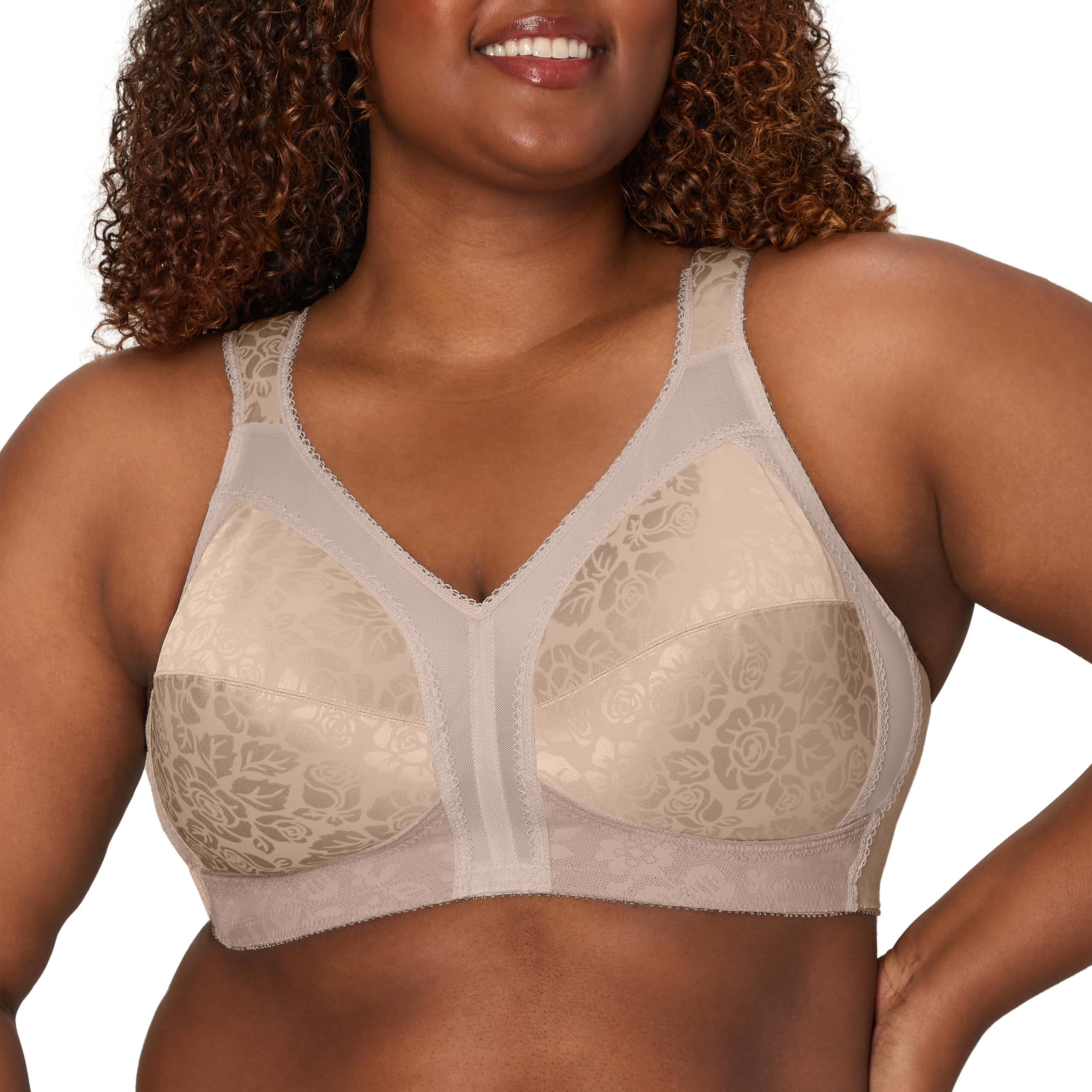 Playtex Women 18 Hour Comfort-Strap Wireless, Full-Coverage Bra, Single Pack, Toffee, 38C