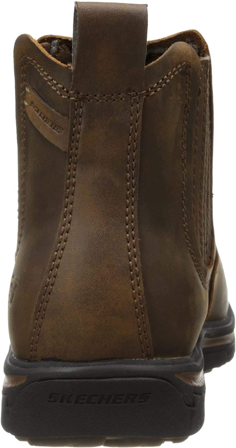 Skechers Men's Relaxed Fit Segment-Dorton Boot, Dark Brown, 6.5 M US