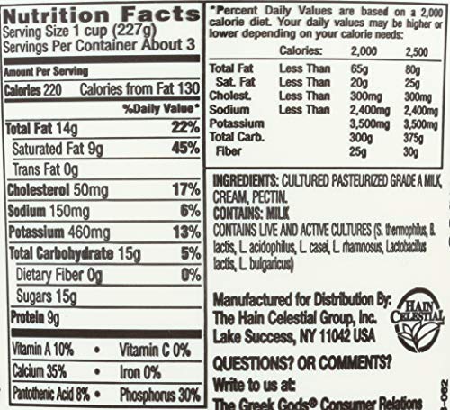 The Greek Gods Greek Yogurt, Plain, 24 oz
