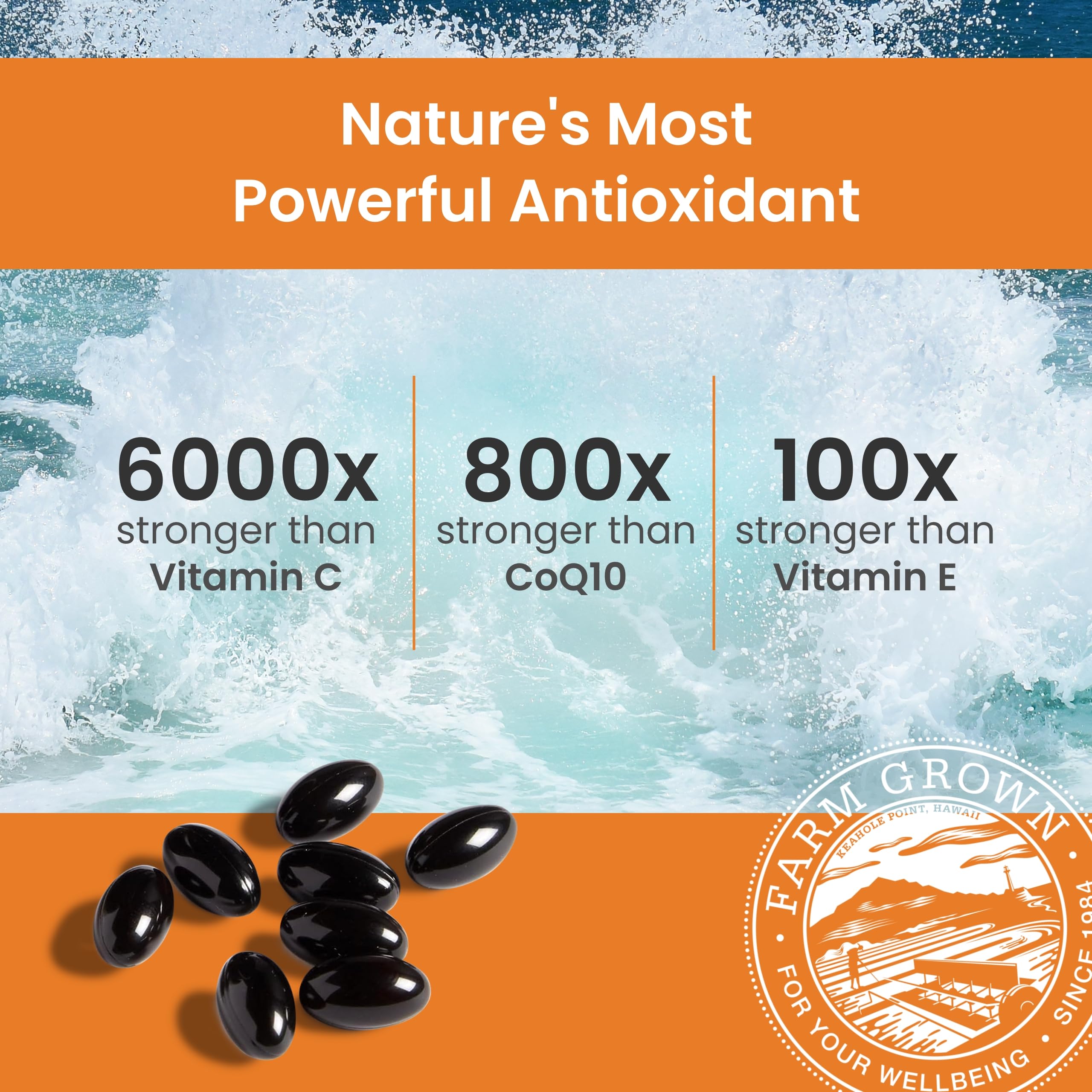 Nutrex Hawaii BioAstin Hawaiian Astaxanthin - 4mg, 120 Softgels - Farm-Direct Premium Antioxidant Supplement to Support Eye, Skin, Joint & Immune System Health - Non-GMO & Gluten-Free