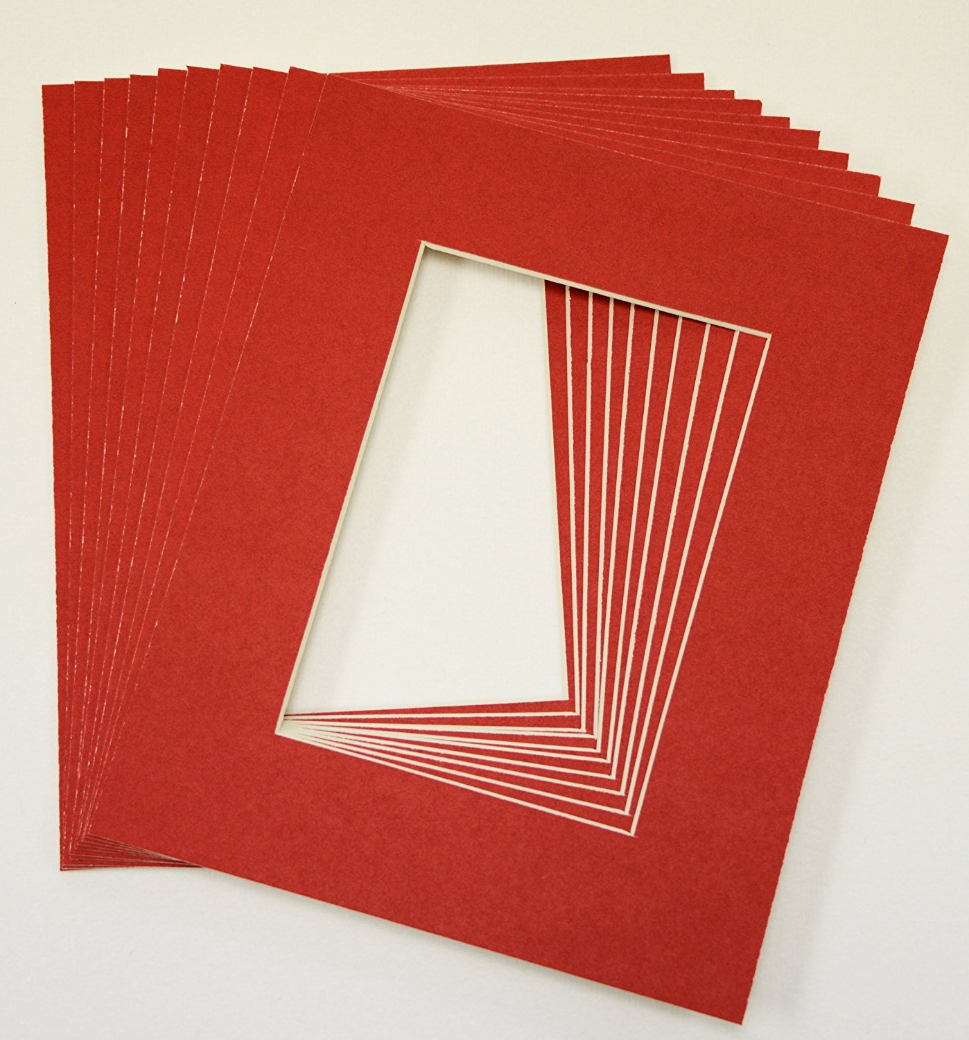 topseller100, Pack of 25 sets of 8x10 RED Picture Mats Mattes Matting for 5x7 Photo + Backing + Bags
