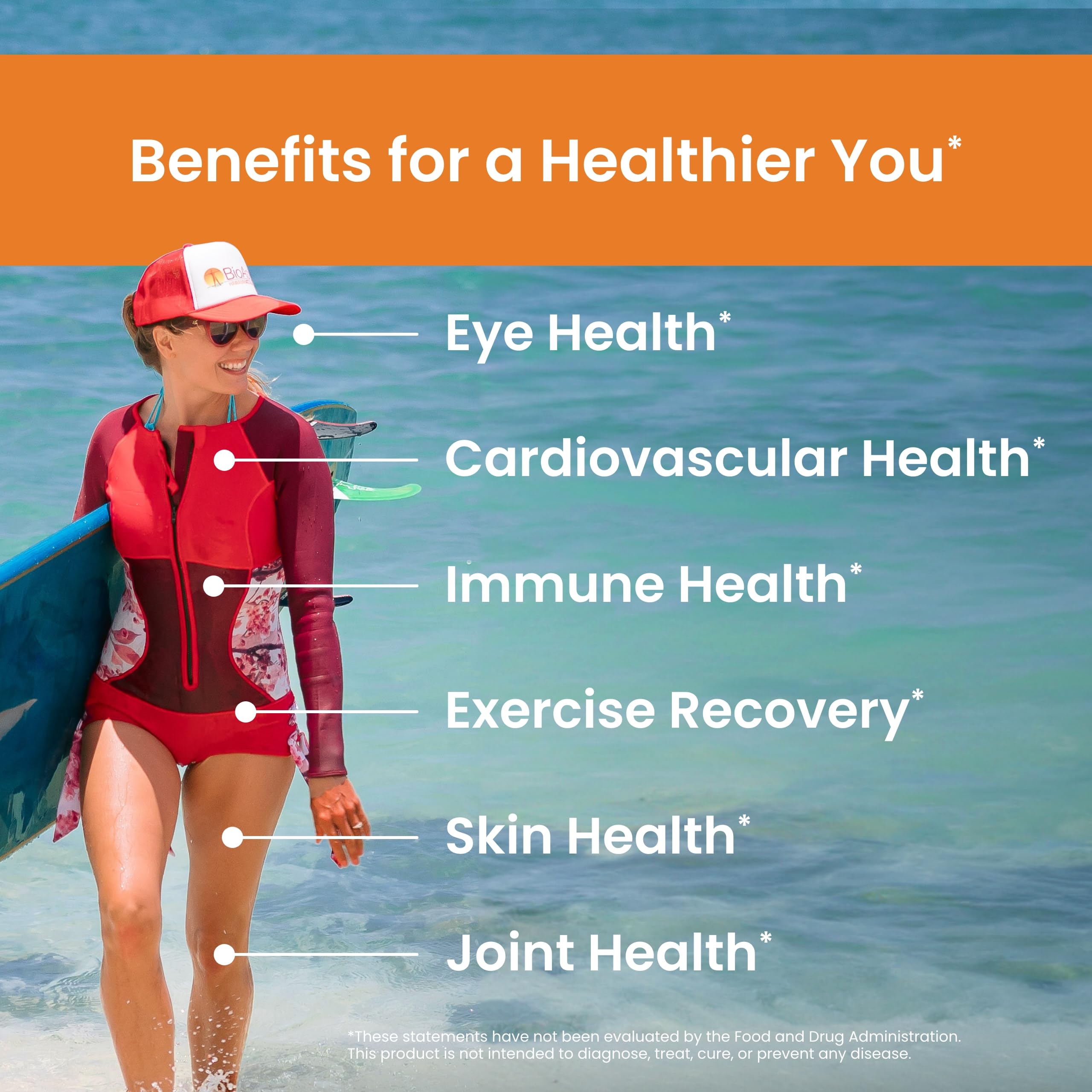 Nutrex Hawaii BioAstin Hawaiian Astaxanthin - 4mg, 120 Softgels - Farm-Direct Premium Antioxidant Supplement to Support Eye, Skin, Joint & Immune System Health - Non-GMO & Gluten-Free