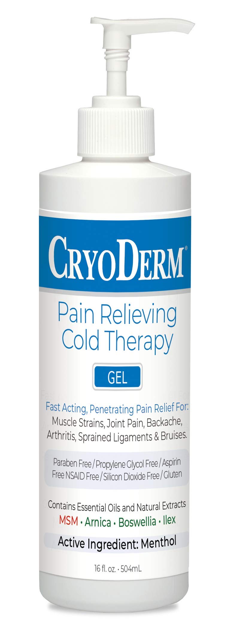 Cryoderm Gel Pump Bottle, 16 Ounce