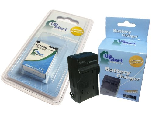 Replacement for GoPro CHDHN-301 Battery and Charger - Compatible with GoPro AHDBT-301 Digital Camera Batteries and Chargers (900mAh, 3.7V, Lithium-Ion)