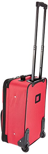 Rockland Fashion Softside Upright Luggage Set,Expandable, Red, 2-Piece (14/19)