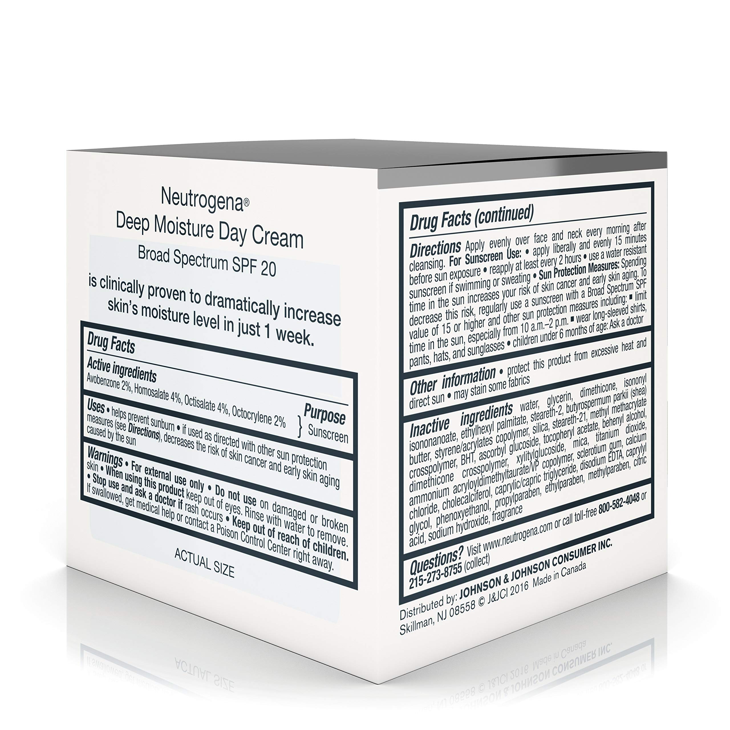 Neutrogena Deep Moisture Day Cream SPF 20, 2.25 Ounce