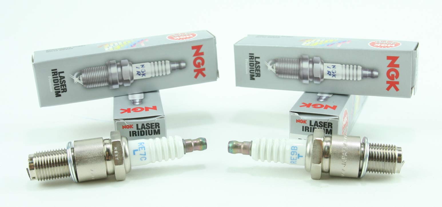 4 New NGK Laser Iridium Racing Spark Plugs RE7CL RE9BT Mazda RX-8 1.3 R2