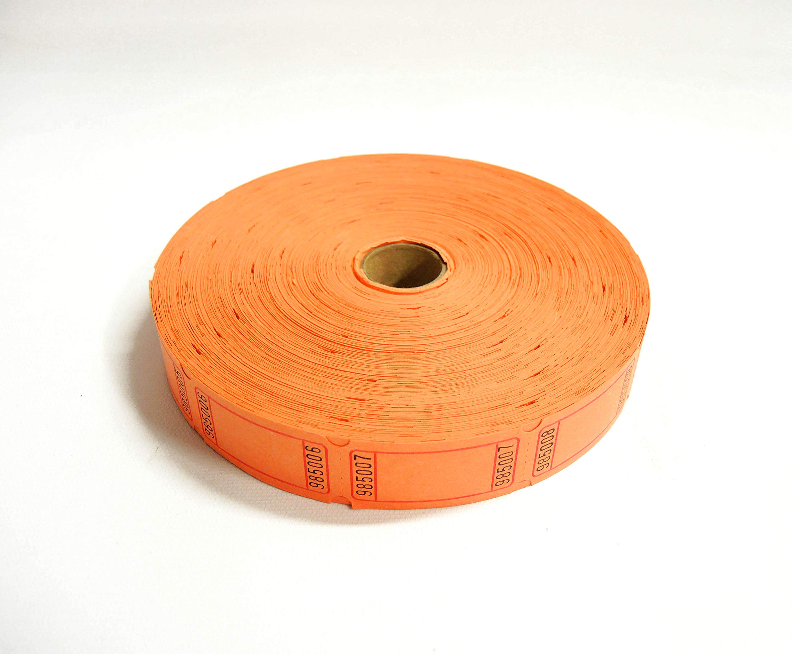 50/50 Raffle Tickets 2000 Orange Blank Cents 2000 Blank Orange Single Roll Consecutively Numbered Raffle Tickets