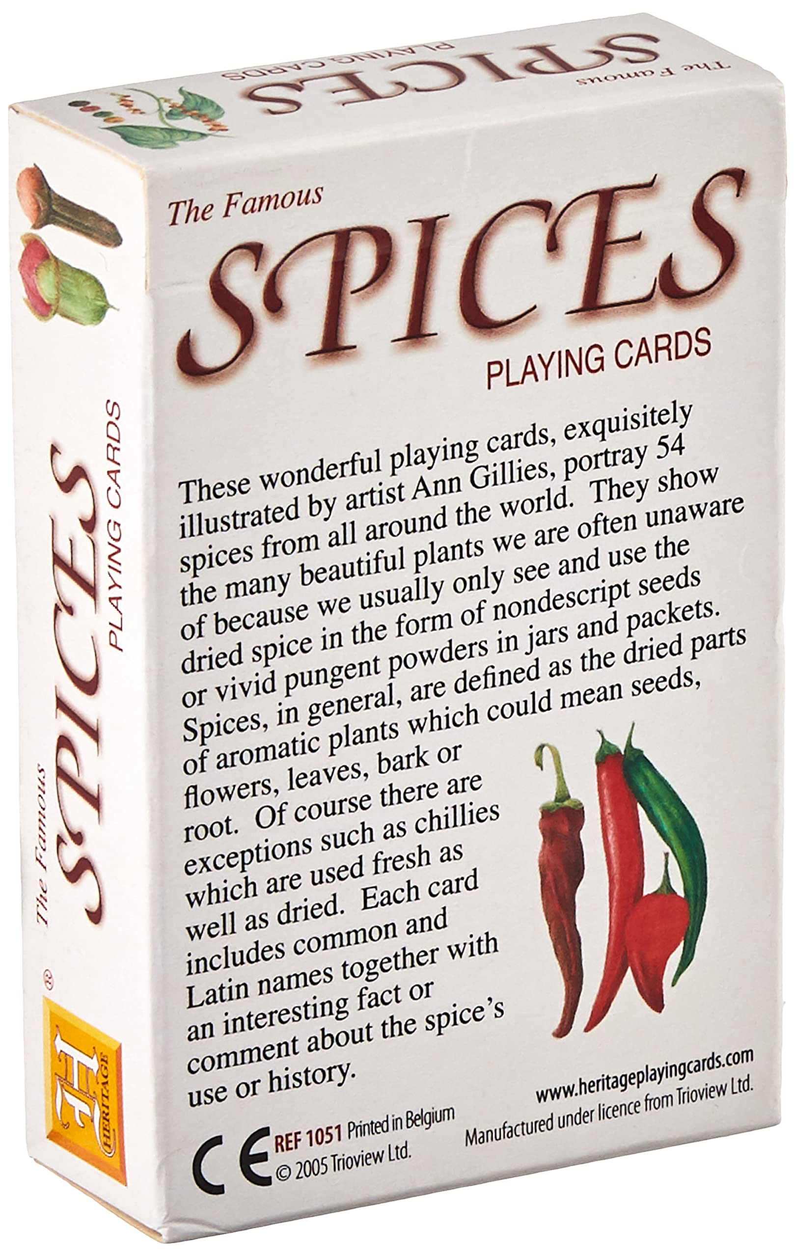 Heritage Products Spice-themed Playing Cards, 54 Cards, All Ages, Educational, Thematic, Unisex, Brown, Yellow, Red, Paper, No Assembly Required, 1 Pack