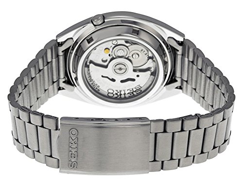 SEIKO 5 Mens Automatic Watch SNXS79 with Black Dial and Silver Stainless Steel Bracelet