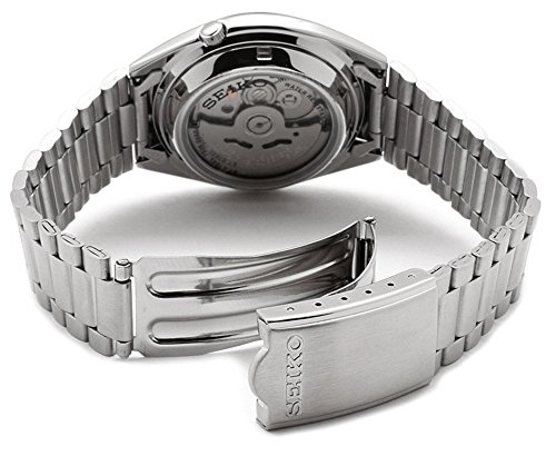 SEIKO 5 Mens Automatic Watch SNXS79 with Black Dial and Silver Stainless Steel Bracelet