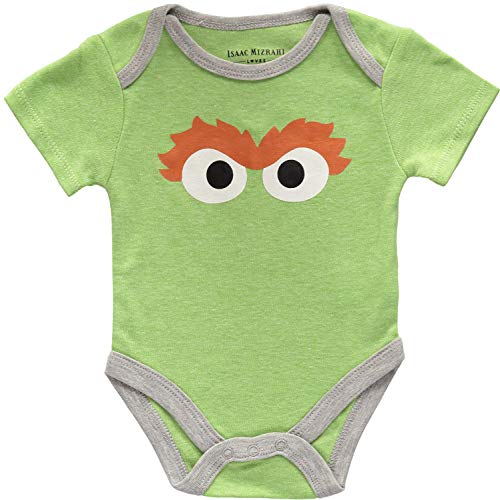 Happy Threads Sesame Street Baby Boys Short Sleeve Onesie Bodysuits 5 Pack Gift Set (Multicolored, 6-9 Months) (ASEB047PK)