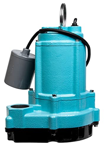 Little Giant RFSN-9 115-Volt, Maximum 13-Amp - 1/2 HP, Pump Down Piggyback Tethered Float Switch for Pond, Sump, Sewage or Effluent Systems, 15-Ft. Cord, Grey, 599117