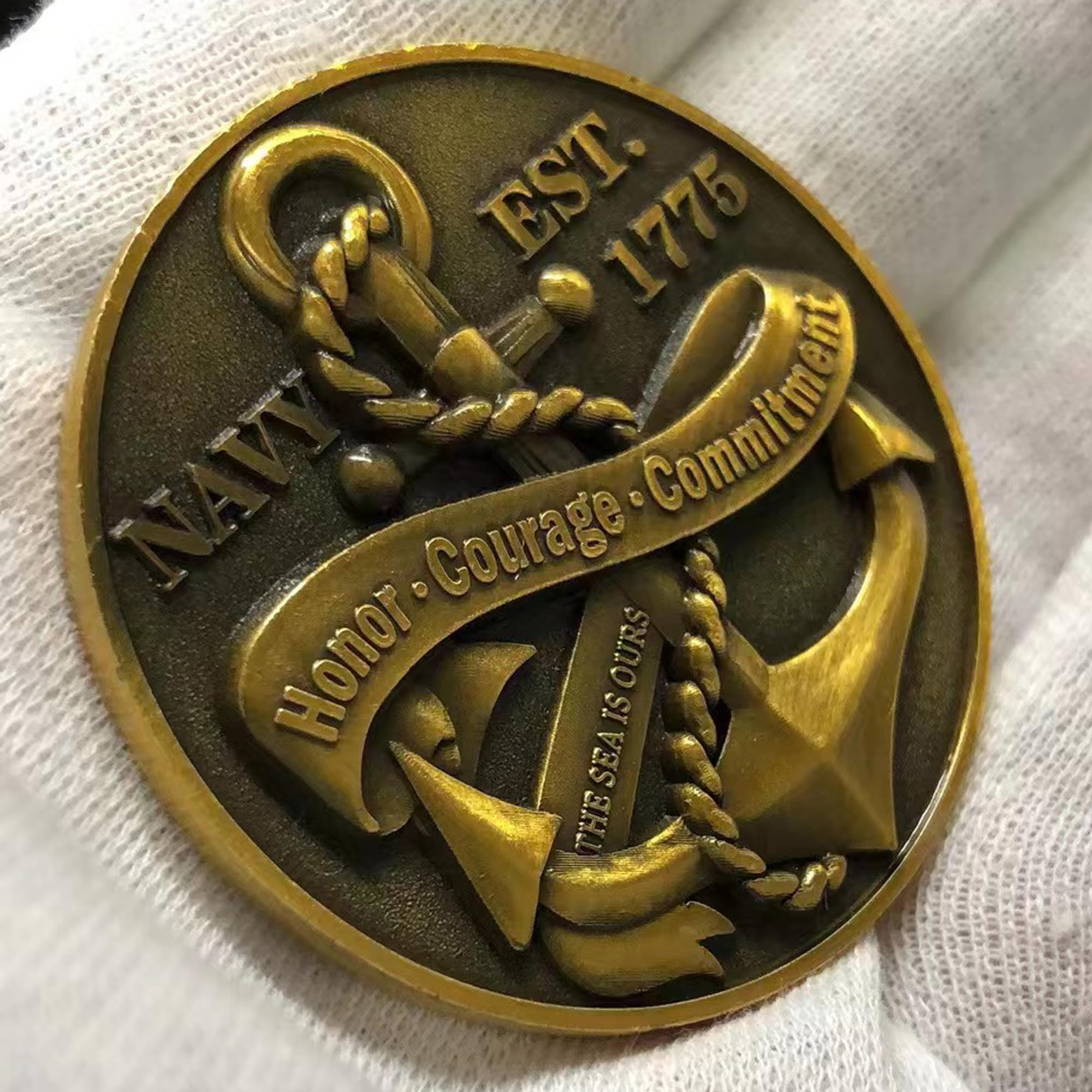 USA-Navy Core Value Sailor's Creed Challenge Coin (Single Coin)