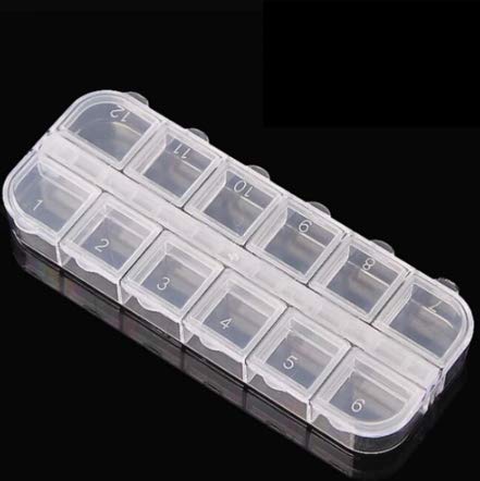 12 Grid Clear Plastic Box Organizer Container (6 pack)