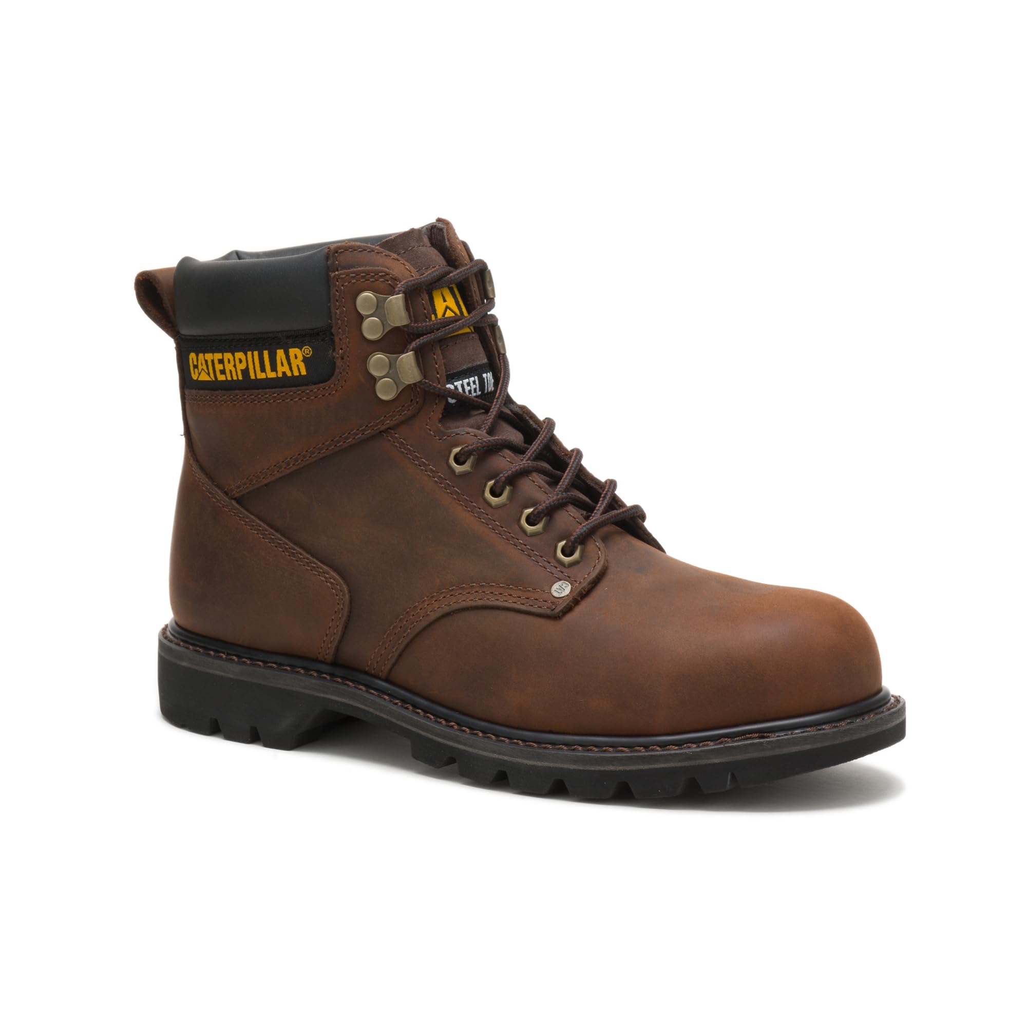 Cat Footwear Men's Second Shift Steel Toe Work Boot, Dark Brown, 12