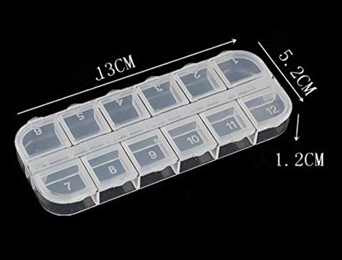 12 Grid Clear Plastic Box Organizer Container (6 pack)