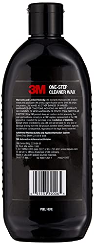 3M One Step Cleaner Wax, 39006, 16 oz , White