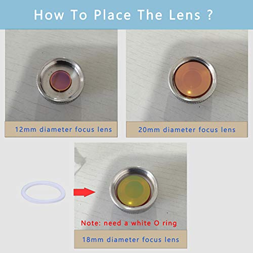12mm/18mm/20mm Laser Head w/Air Assisted for K40 D40 Laser Engraving Cutting Machine