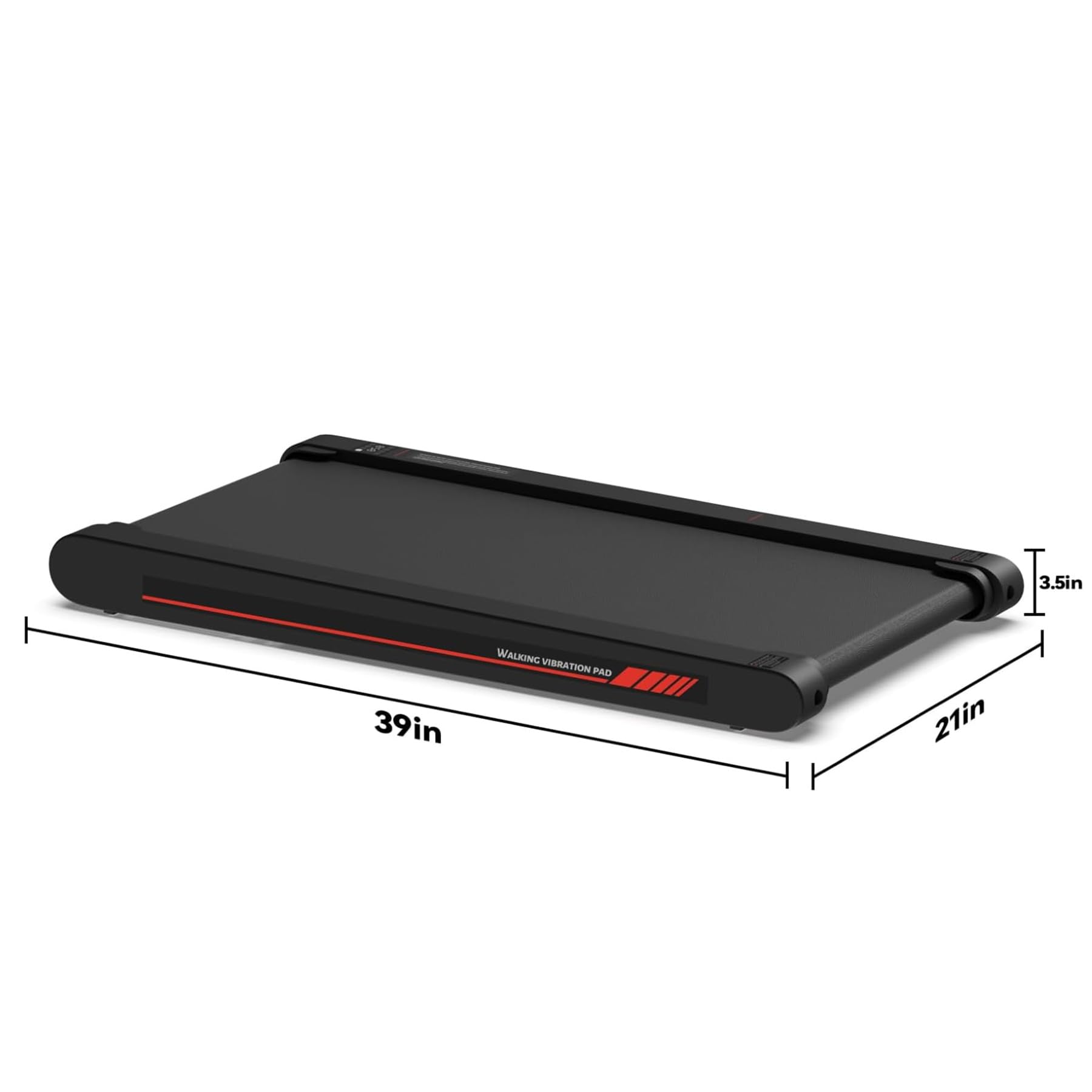 Walking Pad Treadmill with APP, 3 in 1 Under Desk Treadmill, 2.5HP Low Noise Walking Vibration Pad with Remote Control,Portable Treadmill for Home Office, Red