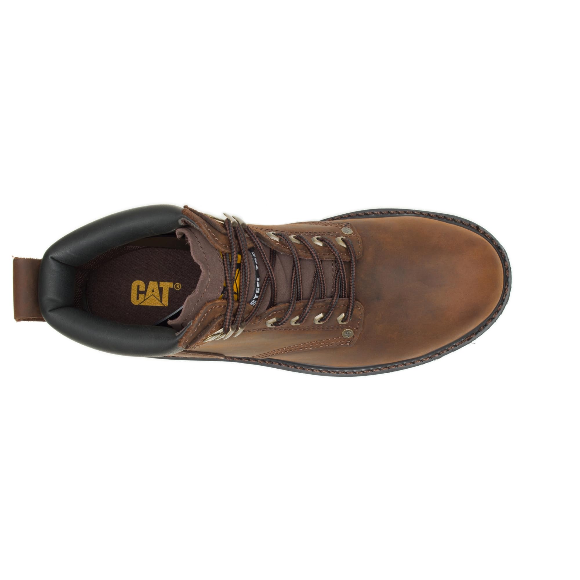 Cat Footwear Men's Second Shift Steel Toe Work Boot, Dark Brown, 12