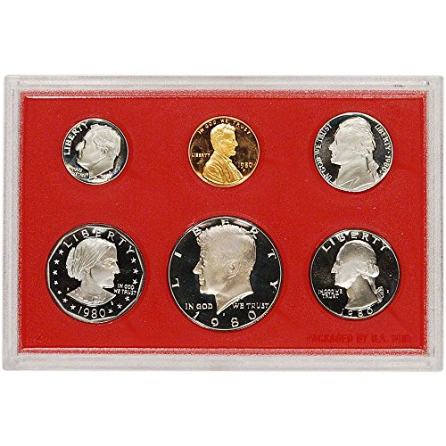 1980 S US Mint 6-piece Proof Set with SBA Dollar OGP Proof … - Seller DCAM