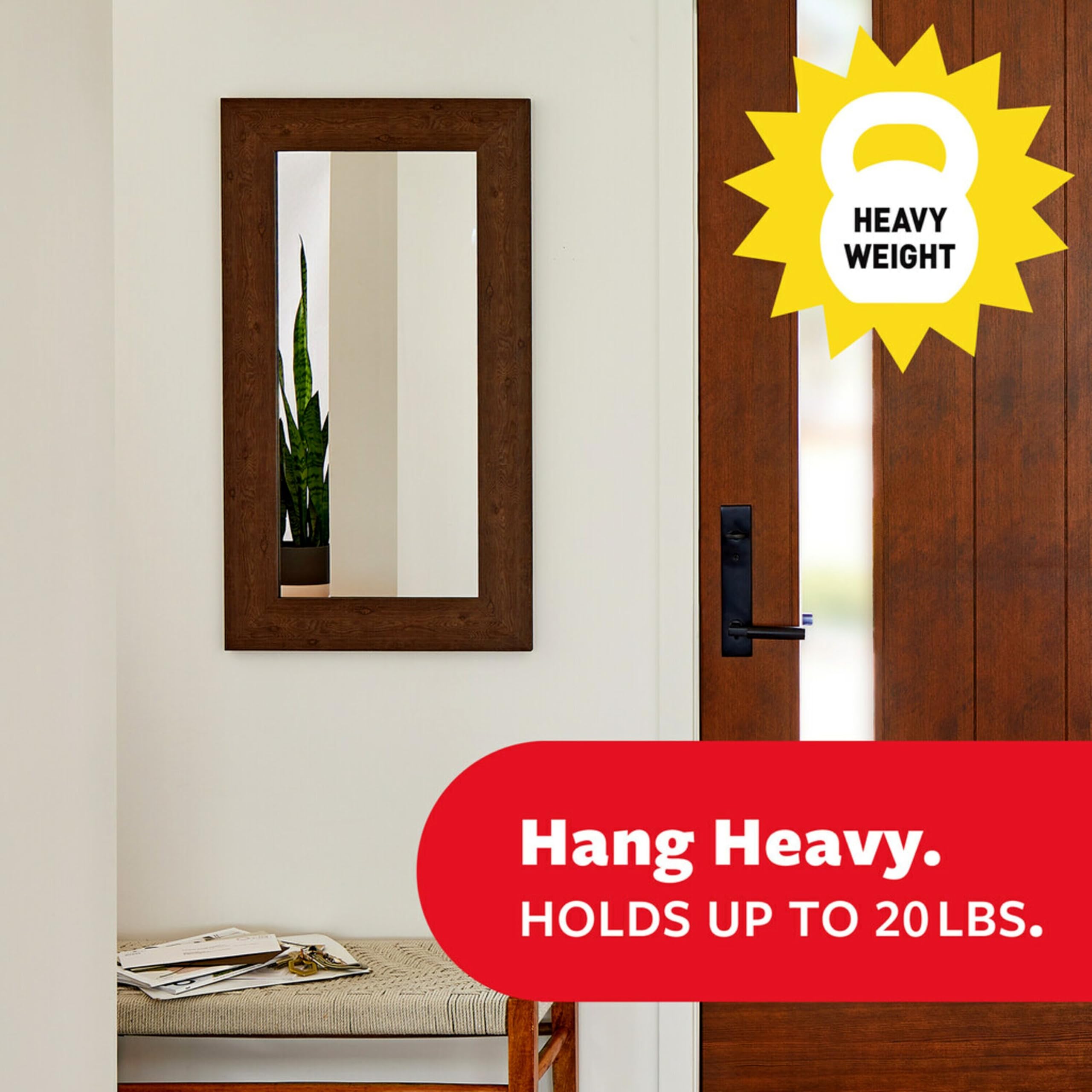 Command 20 lb XL Heavyweight Picture Hanging Strips 16 Pairs (32 Command Strips), Damage Free Hanging Picture Hangers, Heavy Duty Wall Hanging Strips for Home Decor, White Adhesive Strips