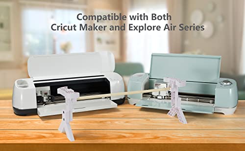 AOOIIN Adjustable Stand for Cricut Maker and Explore Air Series, Extra Legs Stand for Cricut Riser with Vinyl Roll Holder Rod for Cricut Accessories, Space Expansion and Organizer for Cricut Machine