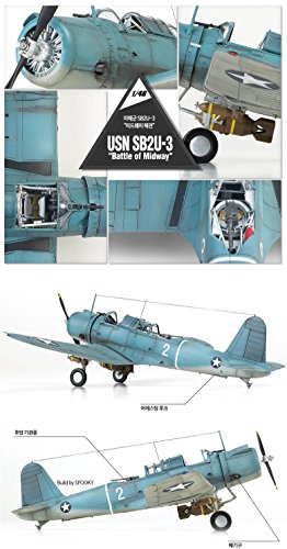 Academy US Navy USN SB2U-3 Vindicator Battle of Midway Plastic Model Kits 1/48 Scale