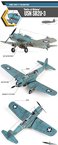 Academy US Navy USN SB2U-3 Vindicator Battle of Midway Plastic Model Kits 1/48 Scale