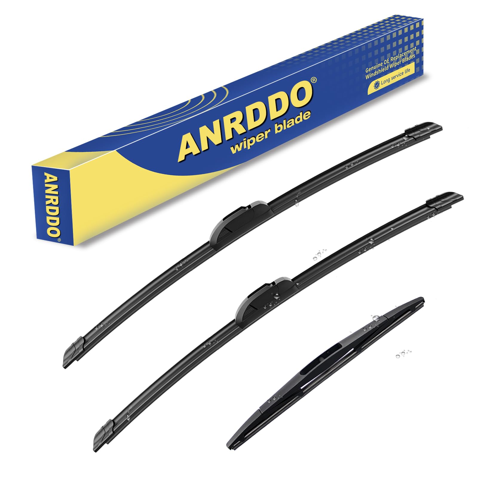 3 wipers Replacement for 2017 2018 2019 2020 2021 2022 Honda CRV CR-V, Windshield Wiper Blades Original Equipment Replacement - 26"+17"+12" (Set of 3) U/J HOOK