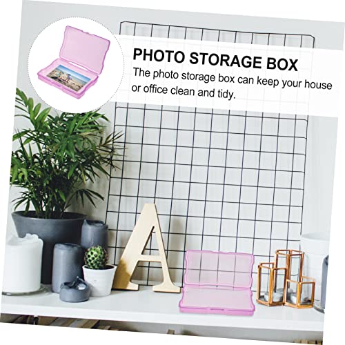 Parliky 1 Set Craft Photo X Organizer Plastic Cases Containers Photos Container Individual Case Diamond Art Project Storage Portable Stickers Clear Practical Accessory Inch for Keeper