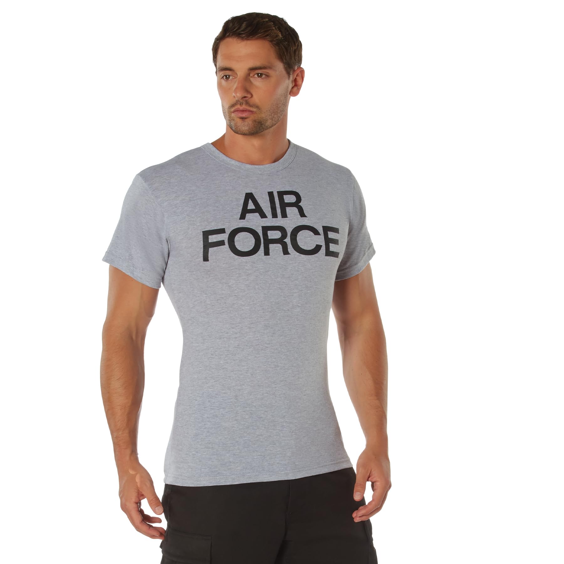 Rothco Mens Physical Training PT Workout T-Shirt, AIR Force - Grey - L