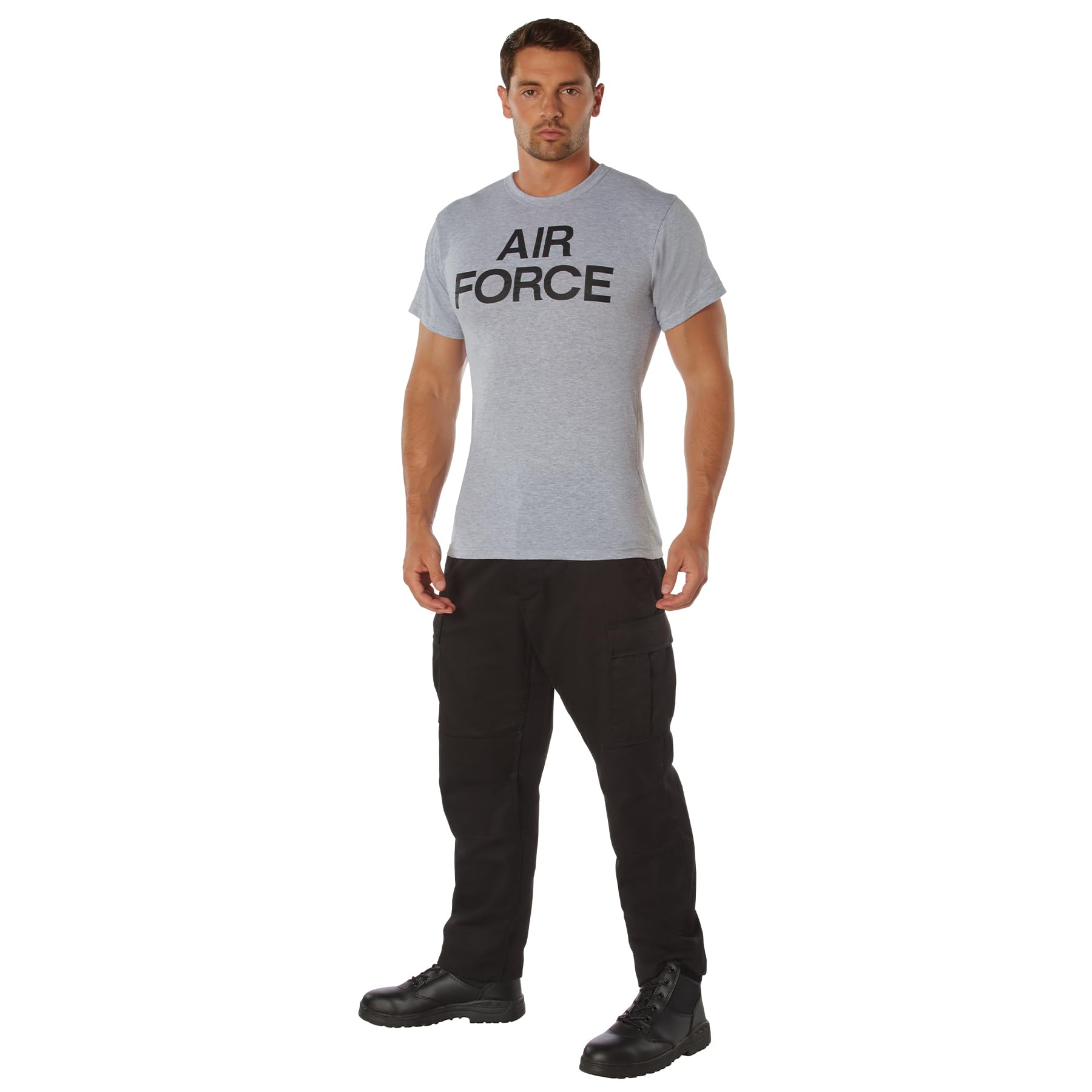 Rothco Mens Physical Training PT Workout T-Shirt, AIR Force - Grey - L