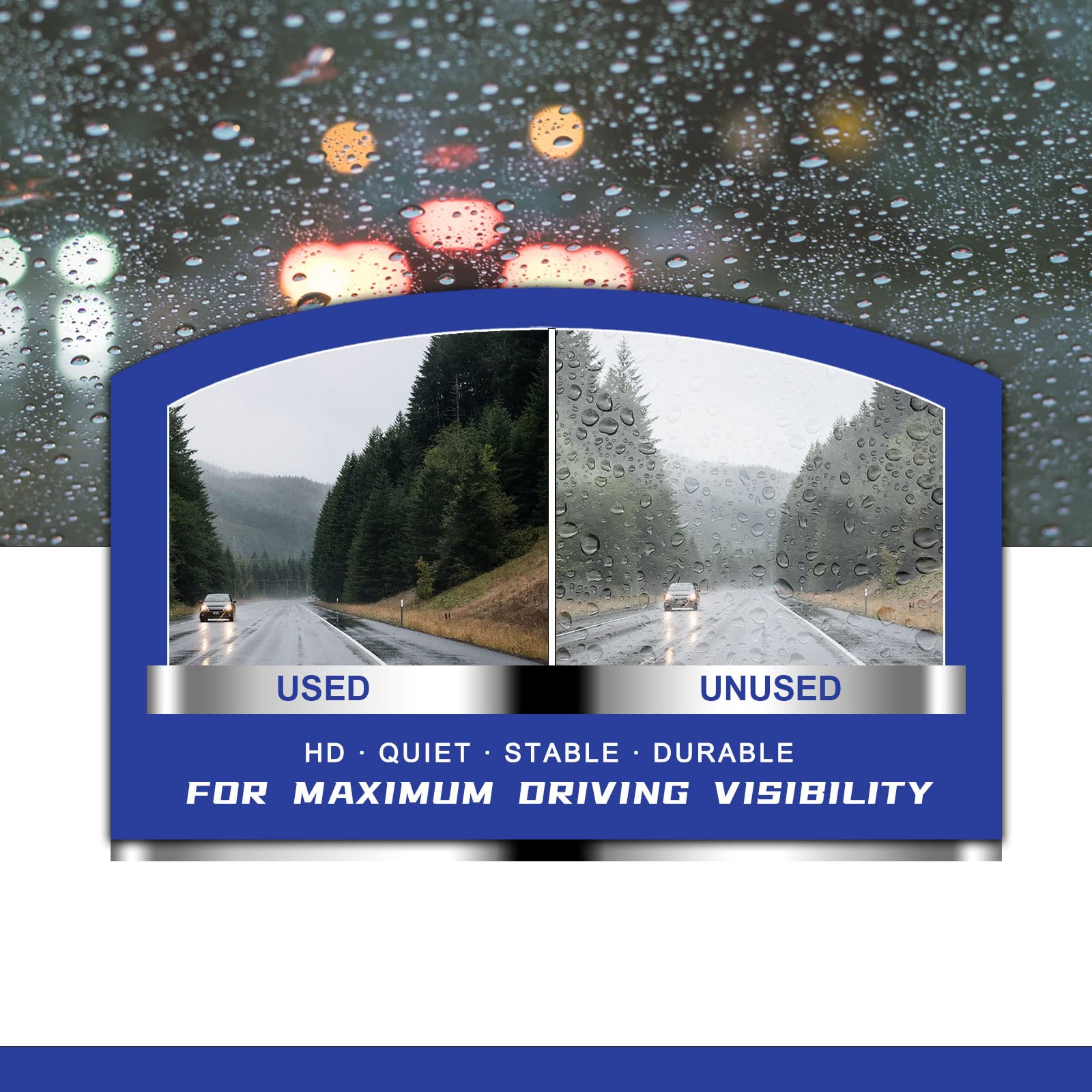EMITHSUN OEM QUALITY 26" + 16" Premium All-Seasons Stable And Quiet Windshield Wiper Blades(Set of 2)