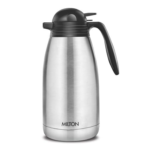 Milton Thermosteel Classic, 2000 ml | 68 oz | 2.1 qt. Stainless Steel Thermal Coffee Carafe, Hot and Cold for Long Hours, Vacuum Thermal Pot Flask for Tea a and Beverages, Rust and Leak-proof | Silver