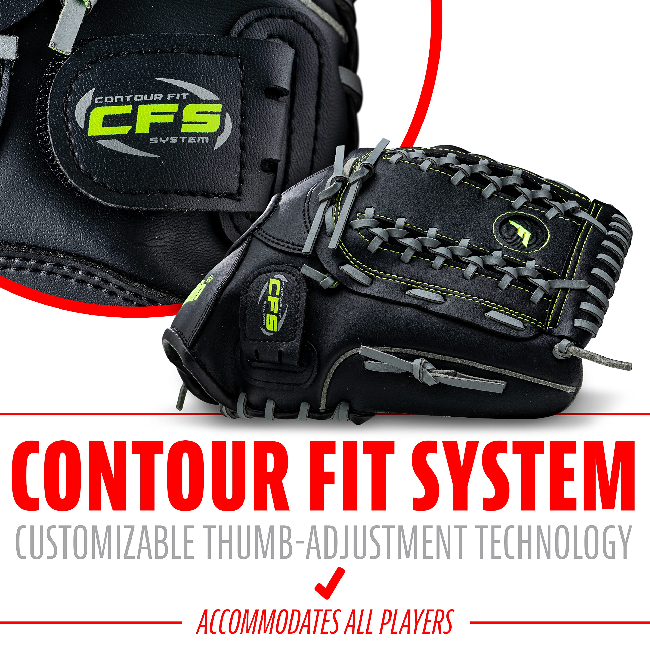 Franklin Sports unisex adult 12" - Trapeze Web Baseball and Softball Fieldmaster Midnight Youth Baseball Gloves I, Black, 12.0 US